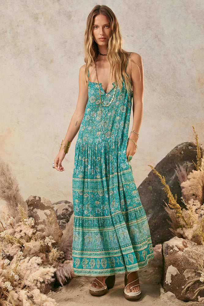 Elysian Strappy Maxi Dress Jade – SohoGirl